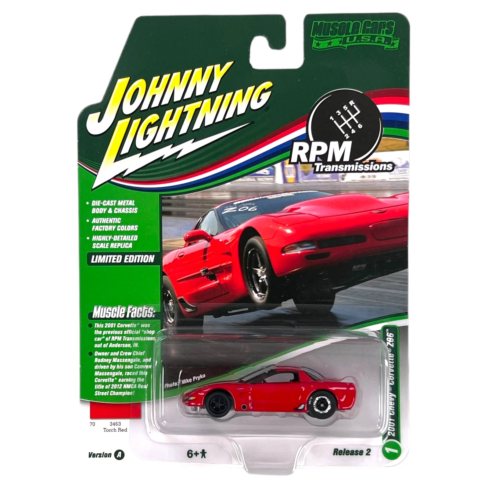 Johnny Lightning - Muscle Cars - 2001 Chevrolet Corvette Z06 (RPM Tran ...