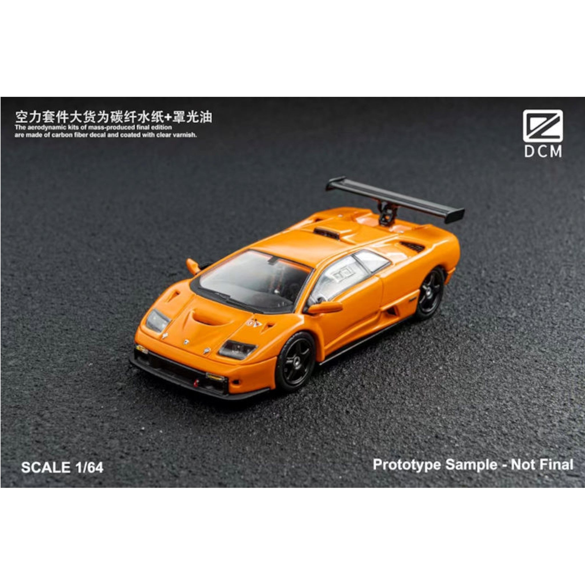 DCM Models - Lamborghini Diablo GT-R, orange - DCM64-DIAGTR-ORG – einszu64